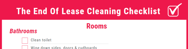 End of Lease Cleaning Checklist Guide | Smoothmoves
